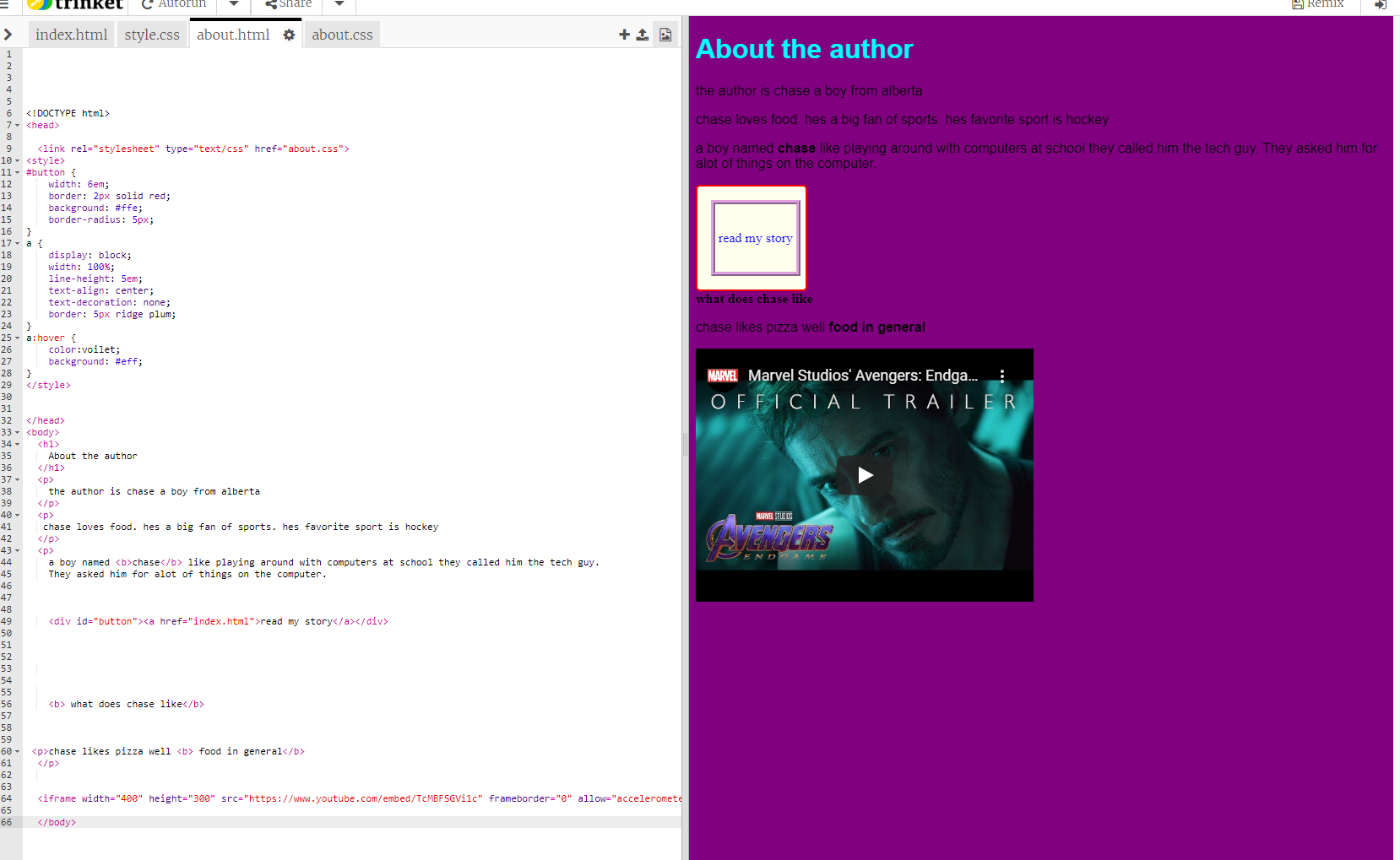 Student Work - Discover Coding