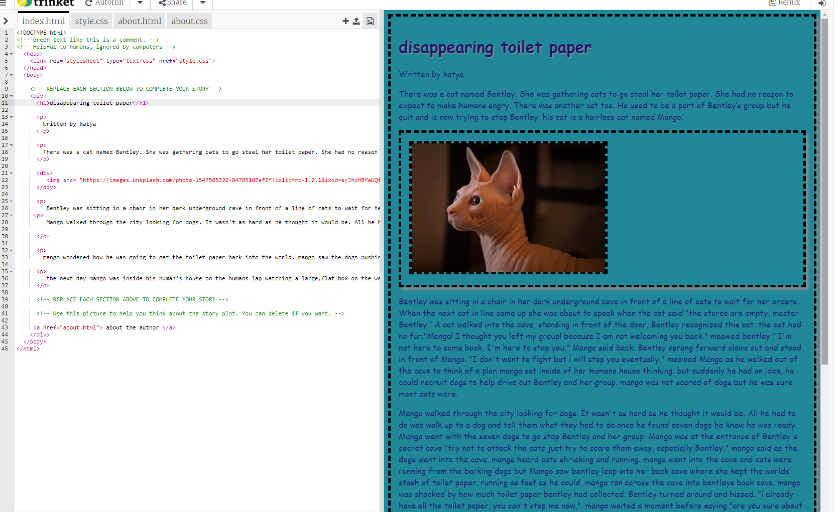 Student Work - Discover Coding